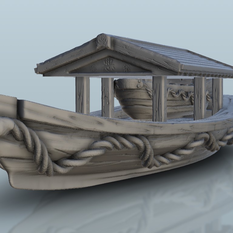 STL file Traditional japanese boat - Warhammer resin Age of Sigmar Bolt ...