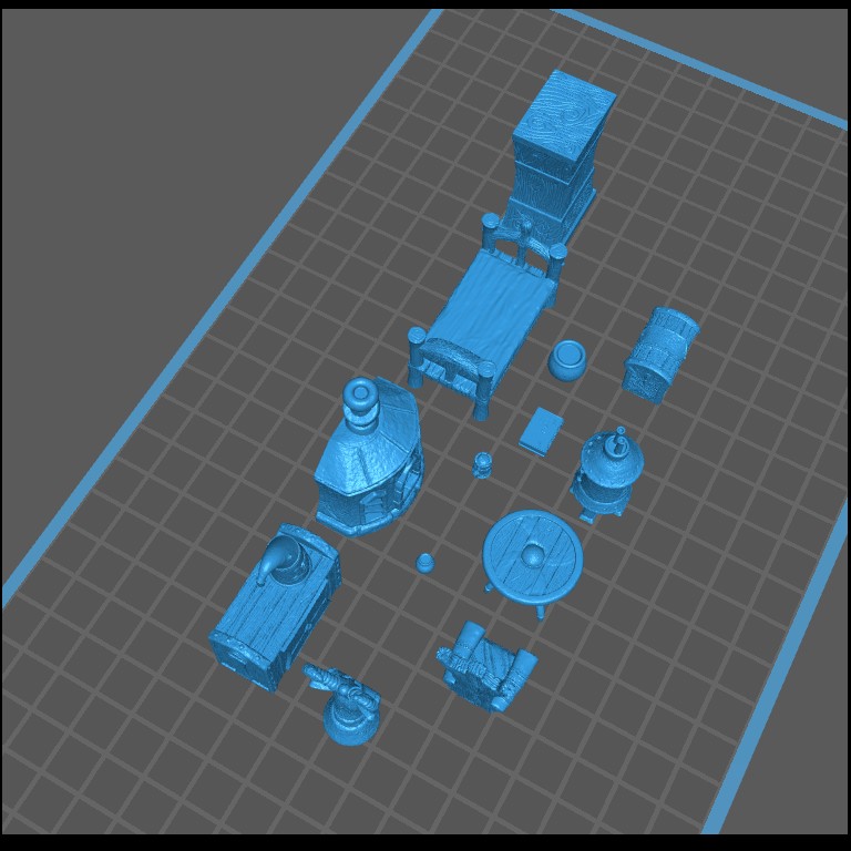 STL file Set of medieval interior - Warhammer resin Age of Sigmar Bolt ...