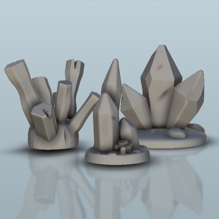 STL file Set of crystals - Warhammer Age of Sigmar Bolt Action Flames ...