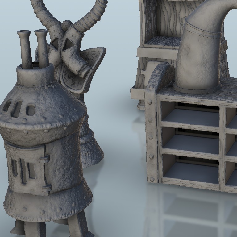 STL file Set of medieval interior - Warhammer resin Age of Sigmar Bolt ...