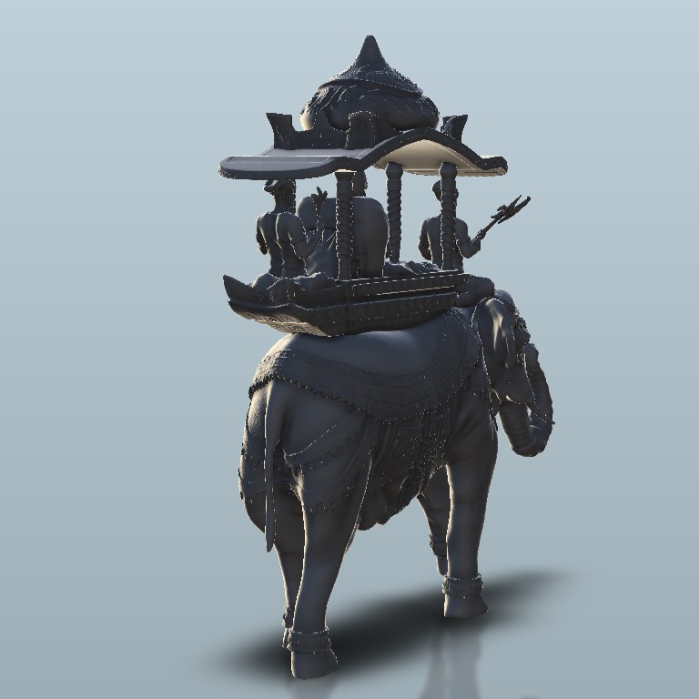 Файл STL Elephant with howdah - Flames Of War Bolt Action Oriental Age ...