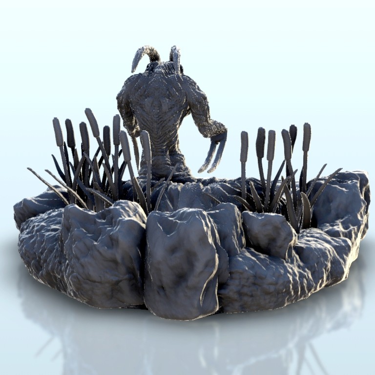 STL file Demonic swamp monster - Darkness Chaos Medieval Age of Sigmar ...