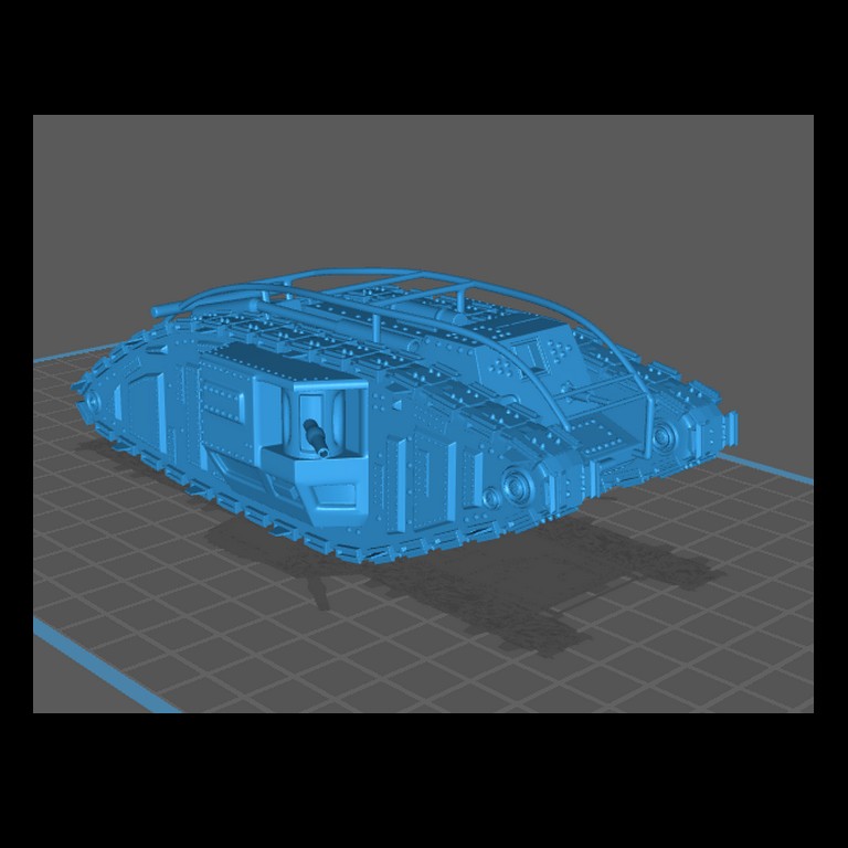 STL file Mark I Male - WW1 tank UK Bolt Action Flames of War First ...