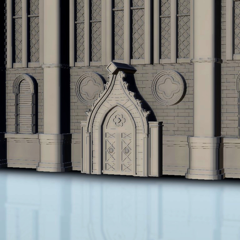 STL file Gothic basilica 5 - Medieval Flames of war Bolt Action Modern ...