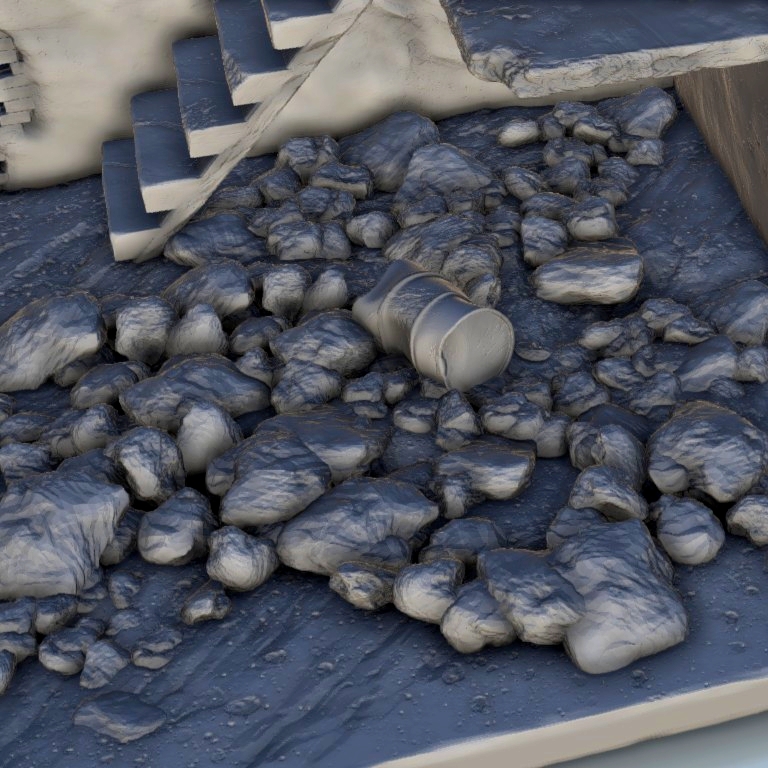 STL file Corner of ruined wall 12 - Flames of war Bolt Action Desertic ...