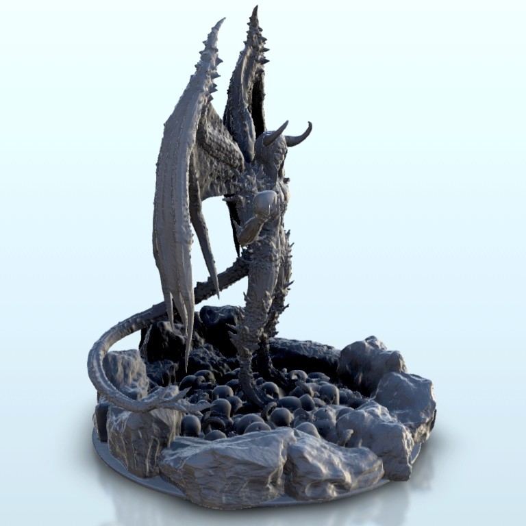 STL file Winged demon with tail - Darkness Chaos Medieval Age of Sigmar ...