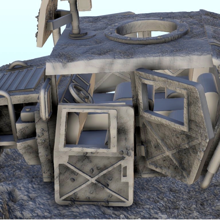 STL file Humvee wreckage with barrels - Arabian Flames of war Bolt ...