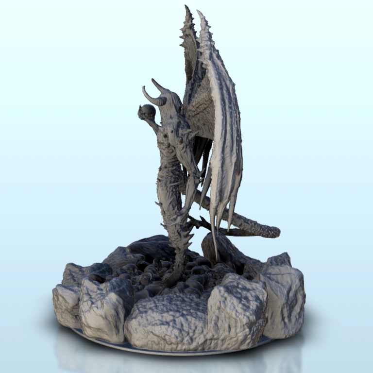 STL file Winged demon with tail - Darkness Chaos Medieval Age of Sigmar ...