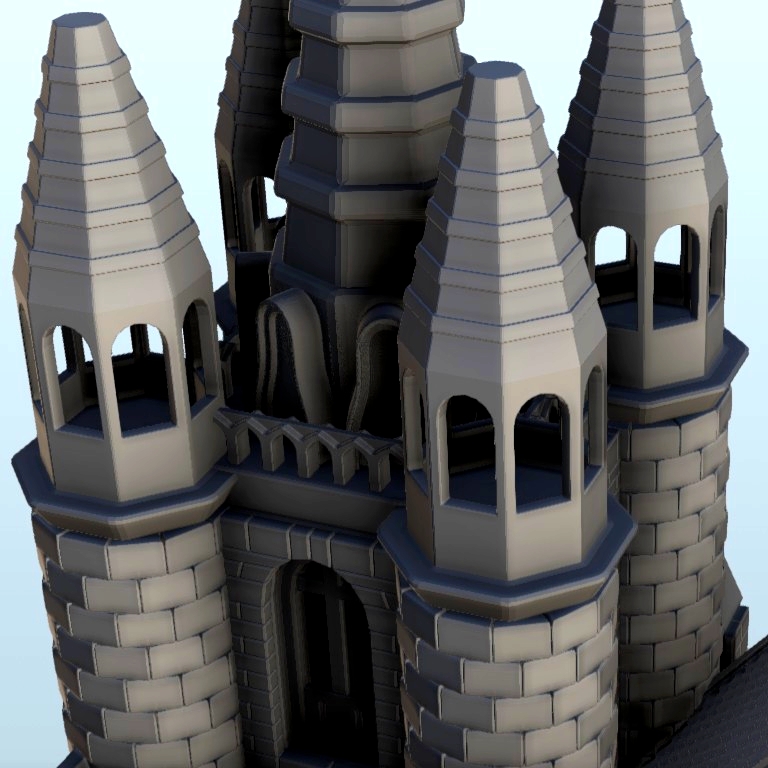 STL file Gothic arch with double towers - Medieval Flames of war Bolt ...