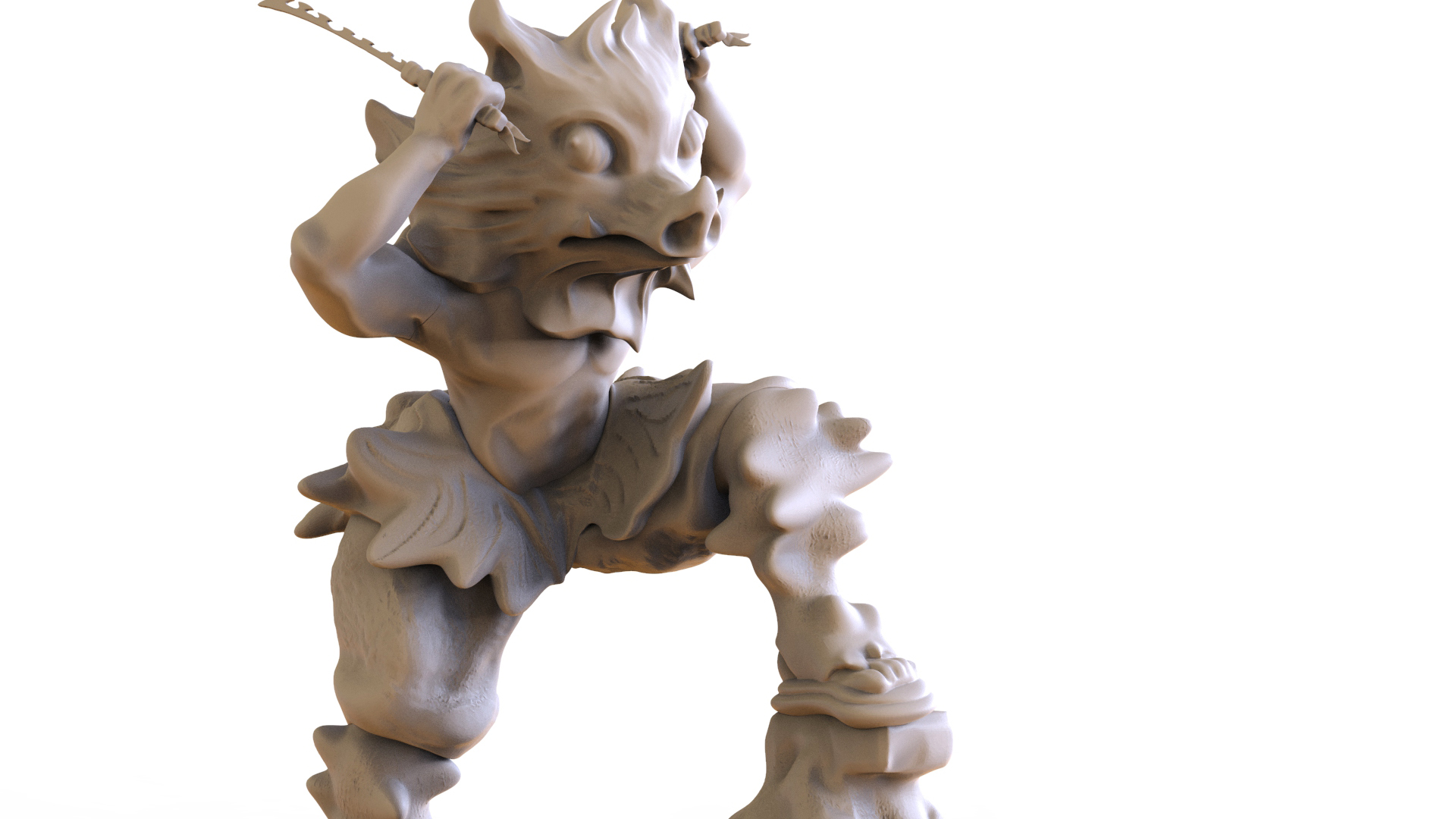 Free STL file Inosuke Hashibira・3D printing model to download・Cults