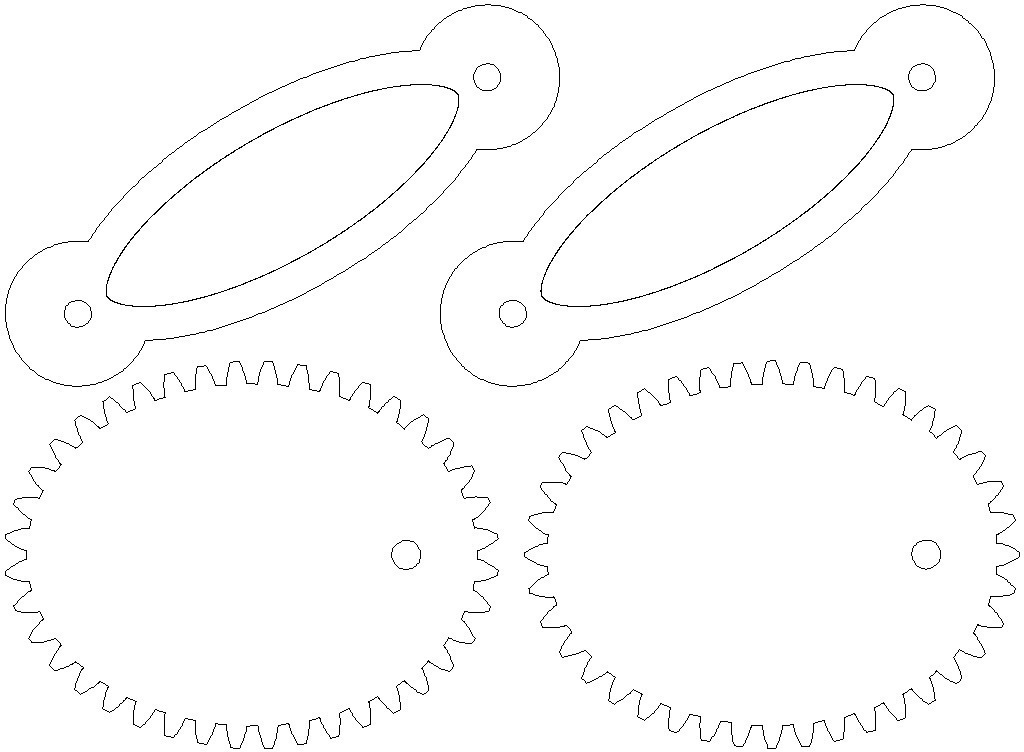 Free DXF file Oval Gears (Offset)・3D print model to download・Cults