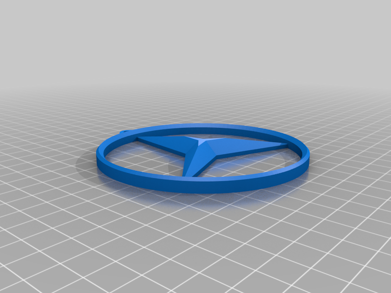 Free STL file Mercedes Logo with mount for wall・Model to download and ...