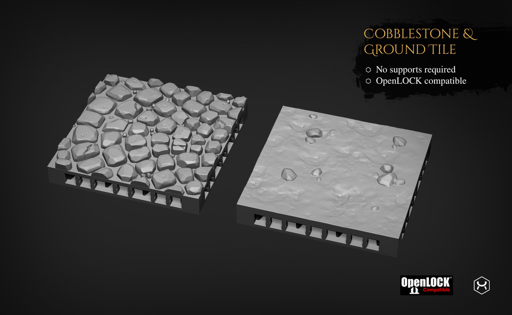 Free STL file Cobblestone tile・3D printing design to download・Cults
