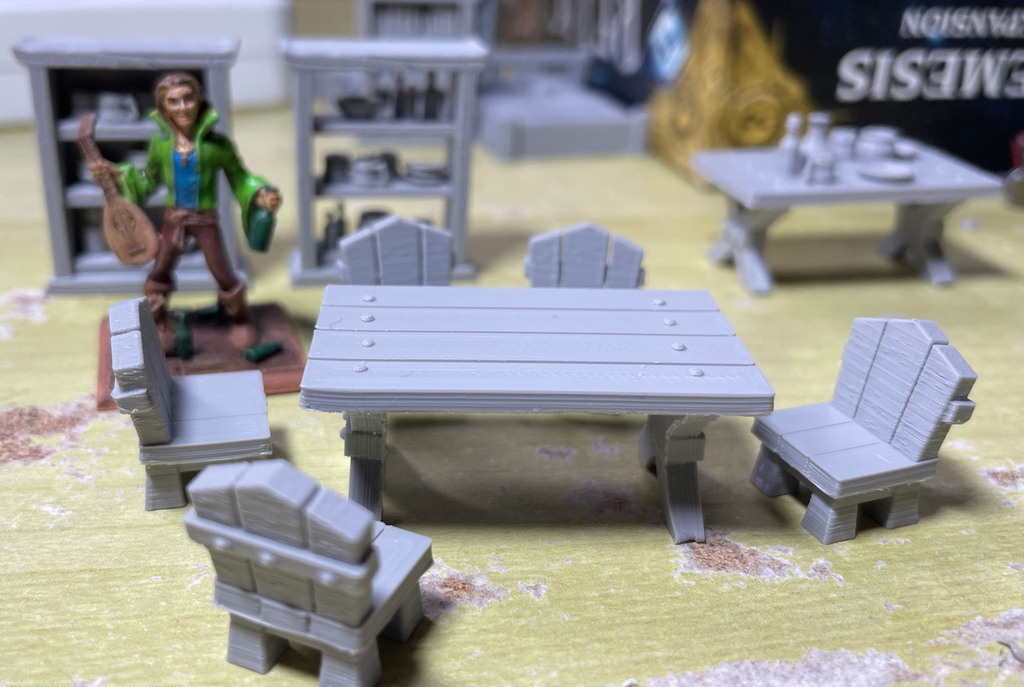 Free STL file Tavern table set 🪑・3D print model to download・Cults