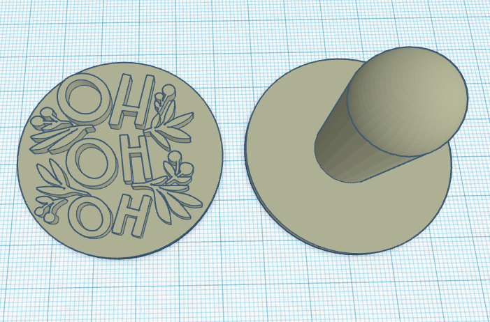 STL file HO HO HO HO Christmas" Handle Stamp・3D printer design to ...