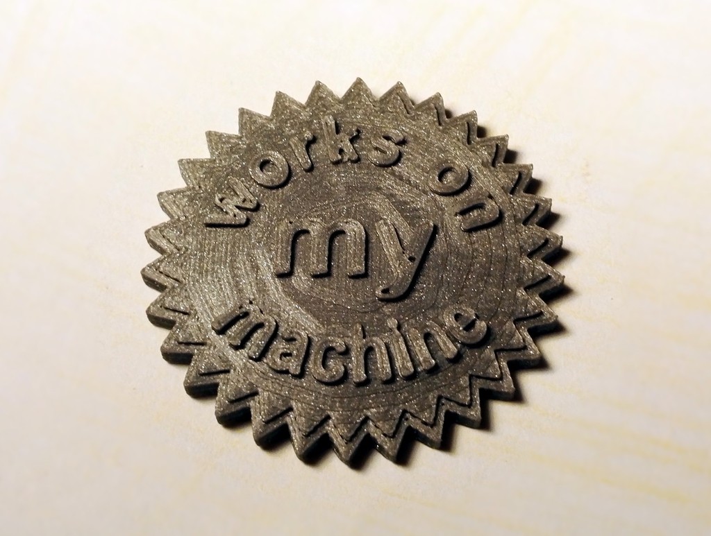 Archivo 3D gratis Insignia de certificación de "Works on My Machine ...