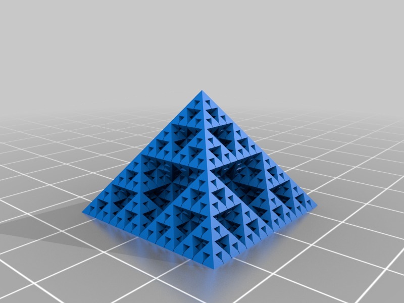 Free 3D file Customizable spiral vase Sierpinski pyramid (subtractive ...