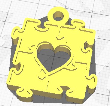 Free STL file autism heart keychain・3D printable design to download・Cults