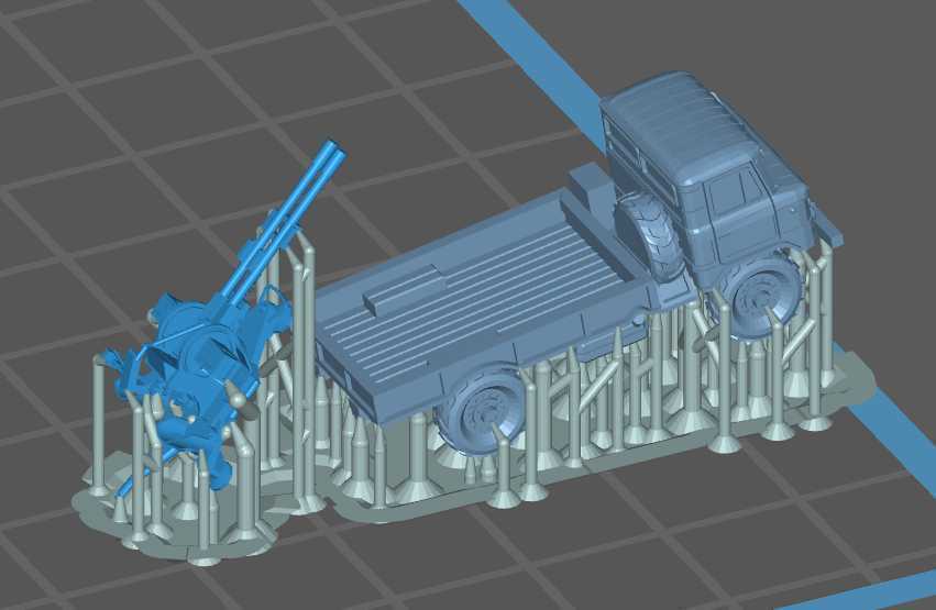 Free STL file GAZ 66 - Airborne GAZ with antiaircraft gun ZU23-2 (1-160 ...