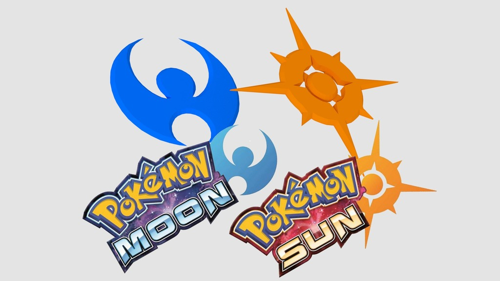 Бесплатный STL файл Pokemon Moon/Sun Logo and keychain・Модель для ...