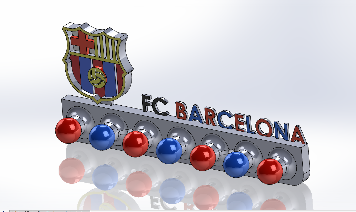 STL file FC BARCELONA COAT RACK・3D printing template to download・Cults