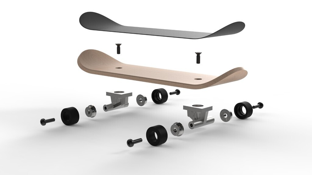 STL file Skateboard toy・3D printing template to download・Cults