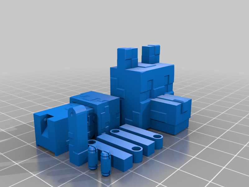Archivo STL gratis Lobo articulado de Minecraft con soporte incorporado ...