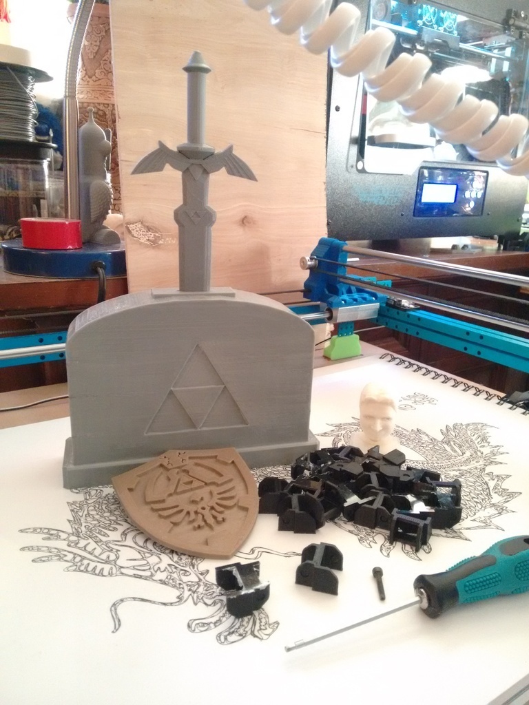 Free STL file Master Sword - Cut for flat printing・3D printing idea to ...