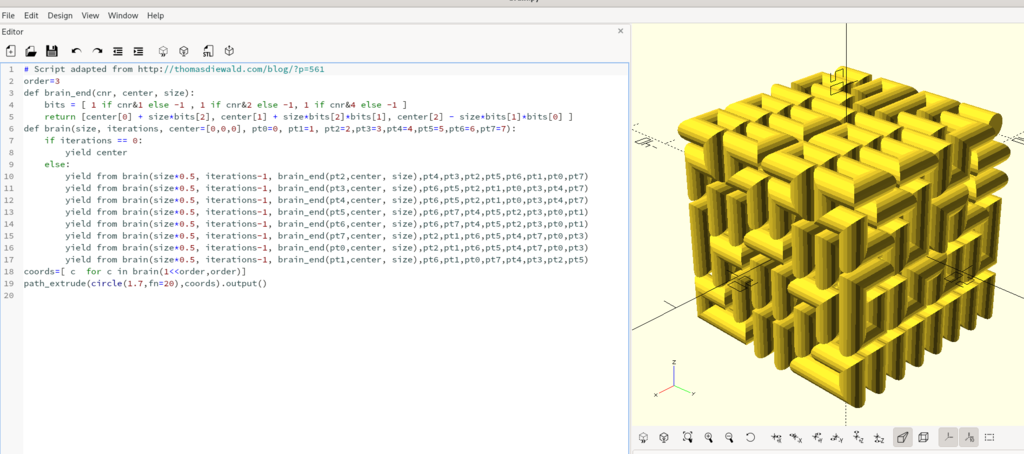 Free 3D file Cubical Brain with less than 20 Lines of Code・Template to ...