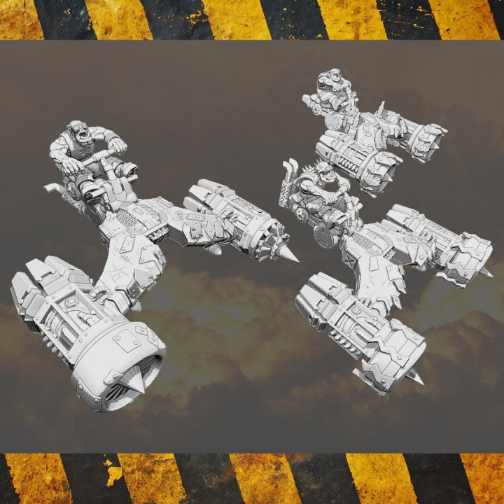 STL-Datei Ork Jet Bikes 🔨・3D-Druck-Idee zum Herunterladen・Cults