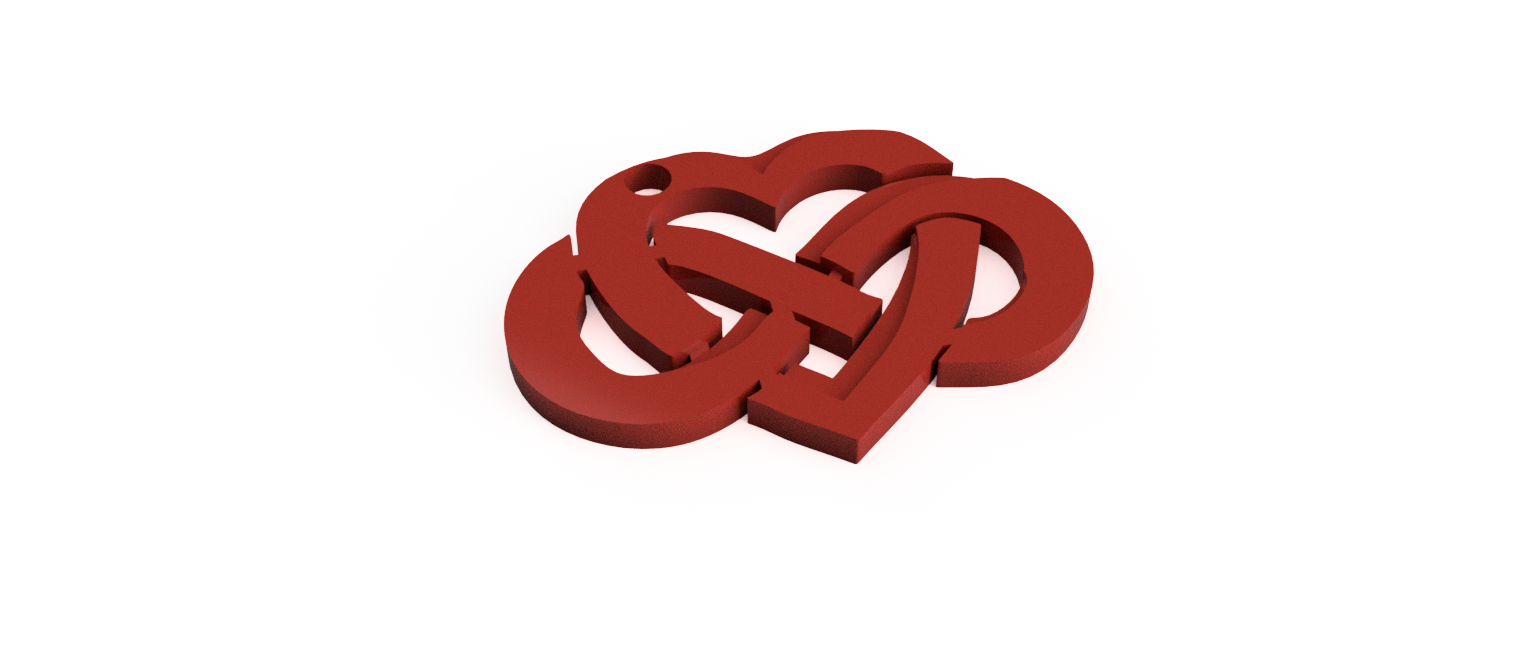 Free STL file Infinite Heart Key Ring・Model to download and 3D print・Cults