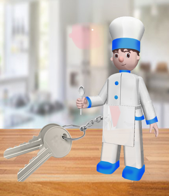 STL file chef keychain・3D print design to download・Cults