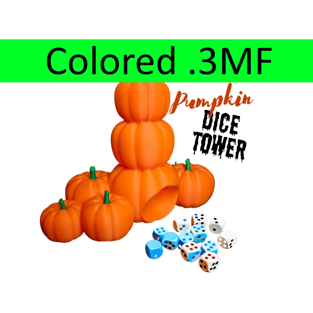 Free 3D file Pumpkin_Dice_Tower_Colored.3mf・3D print object to download ...