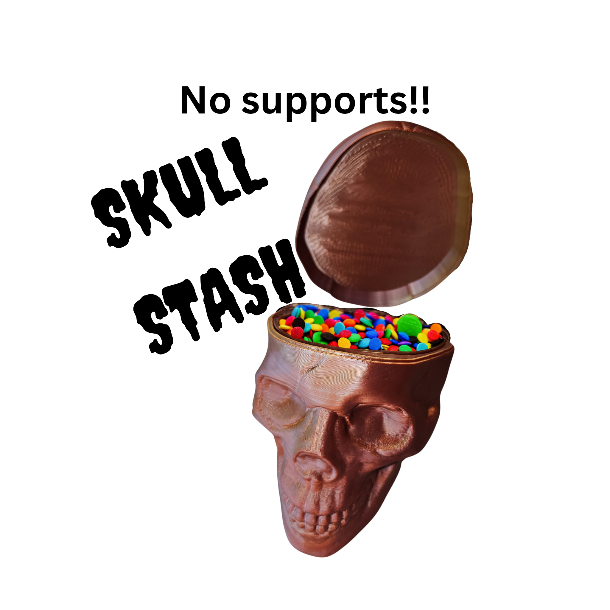 Free 3D file Skull Stash with Lid 💀・3D printable design to download・Cults