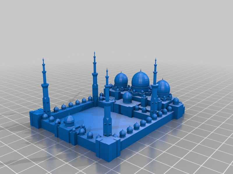 Free STL file Sheikh Zayed Mosque - uae 🕌・Model to download and 3D ...