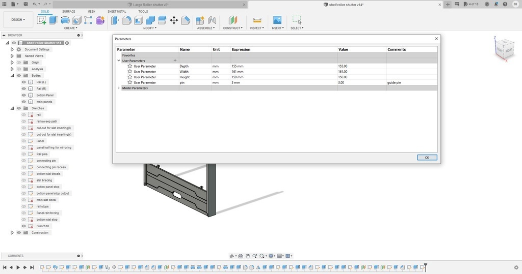 Free STL file Roller shutter - Editable (inc *.f3d file)・3D printable ...