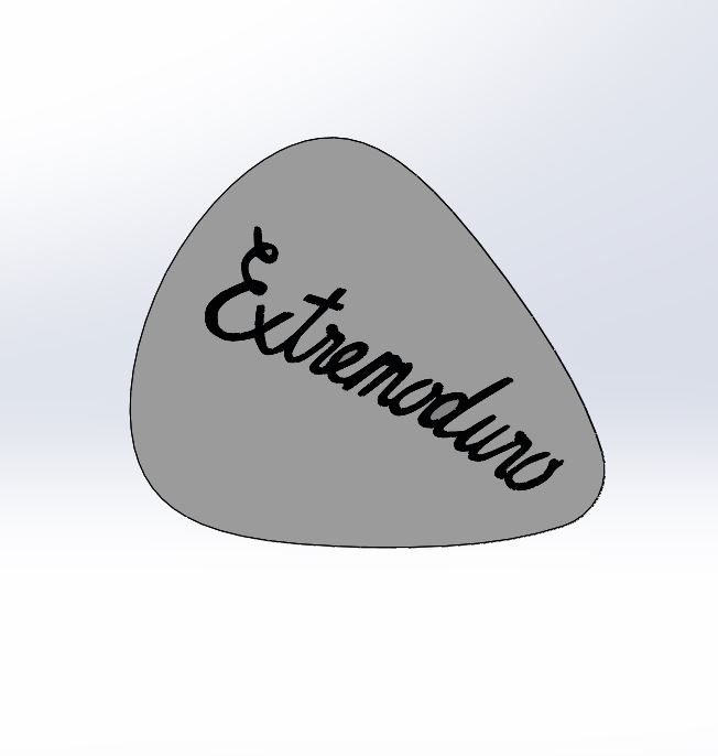 Fichier STL Plectre Extremoduro・Modèle imprimable en 3D à télécharger・Cults