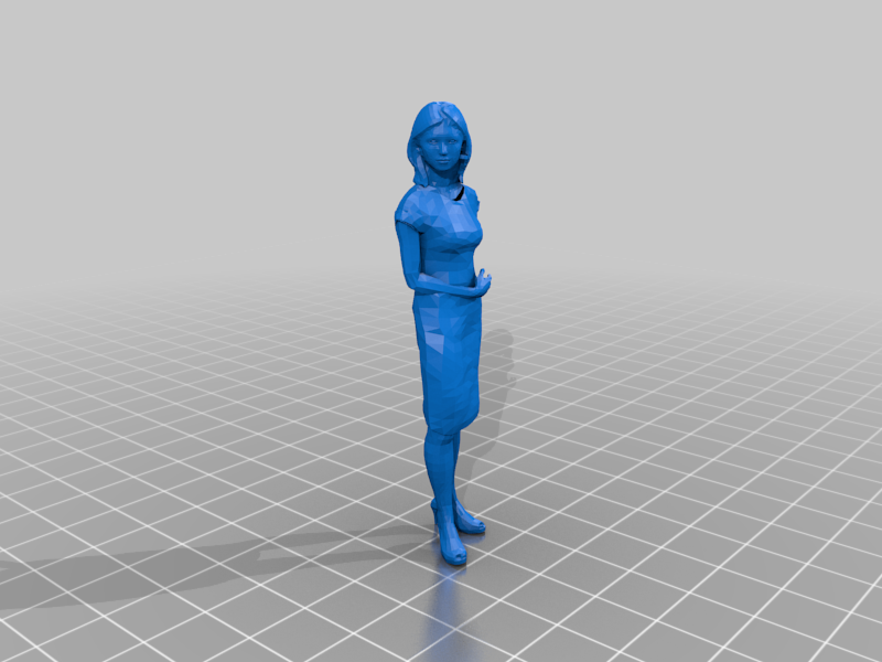 Free STL file Woman standing pose 2 scale 1:64・Object to download and ...
