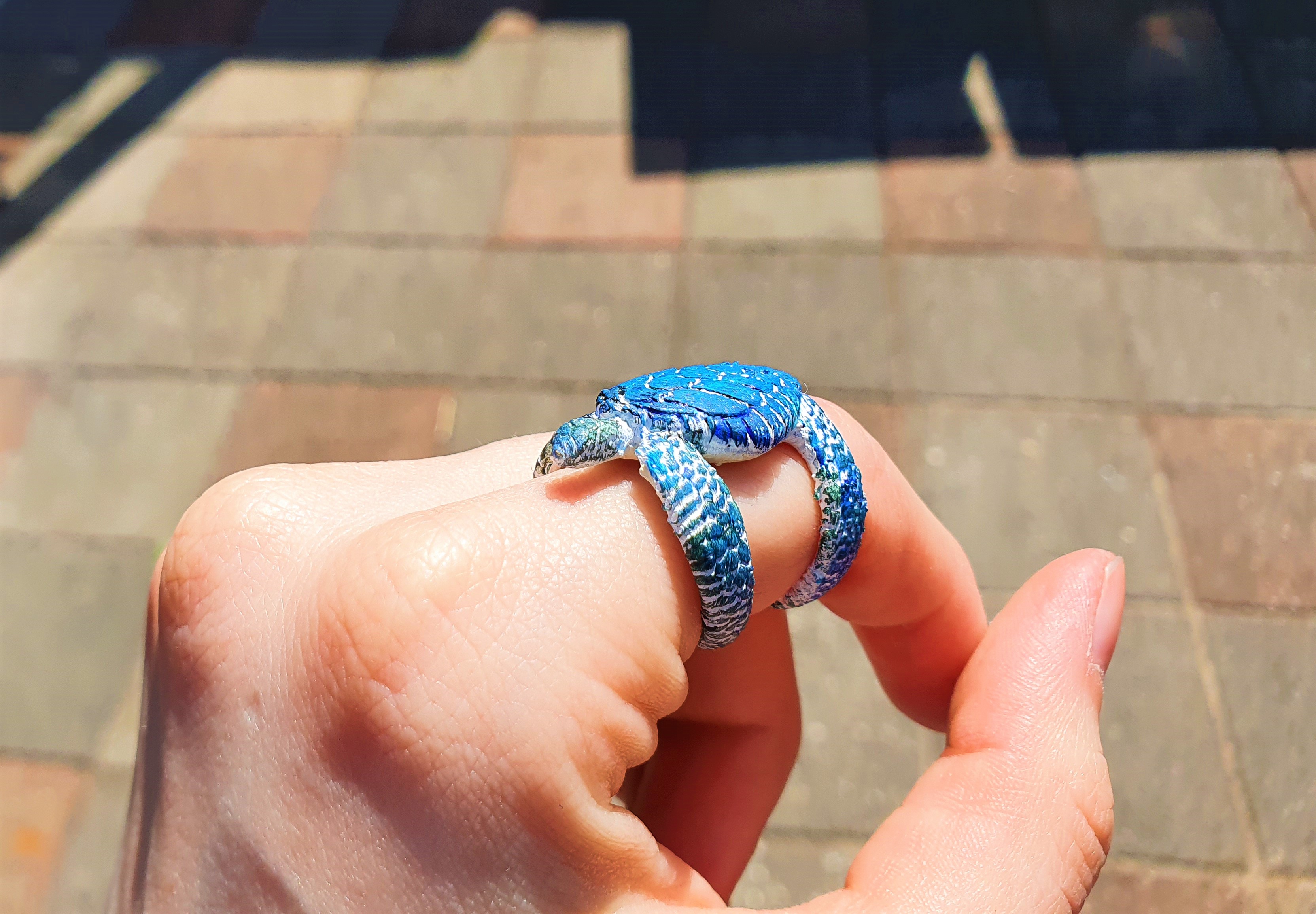 STL file Turtle Ring・Model to download and 3D print・Cults