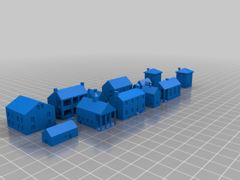 Free 3D file American Civil War Buildings 1/600 🏘️・3D printing template ...