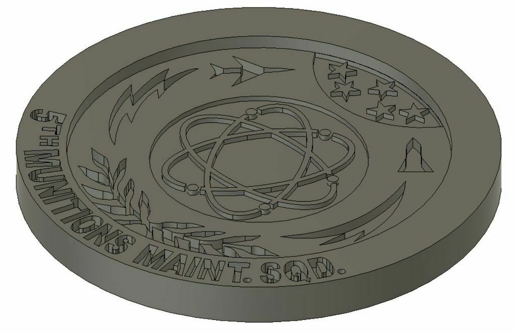 Free 3D file 5th Munitions Maintenance Squadron Coaster・3D print design ...