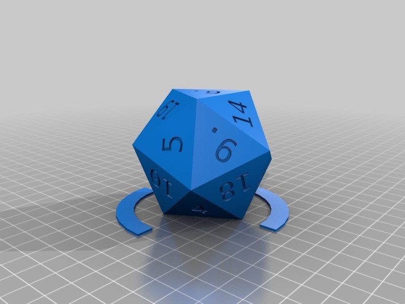 Free STL file Two Color D20 with Flush Numbers・Design to download and ...