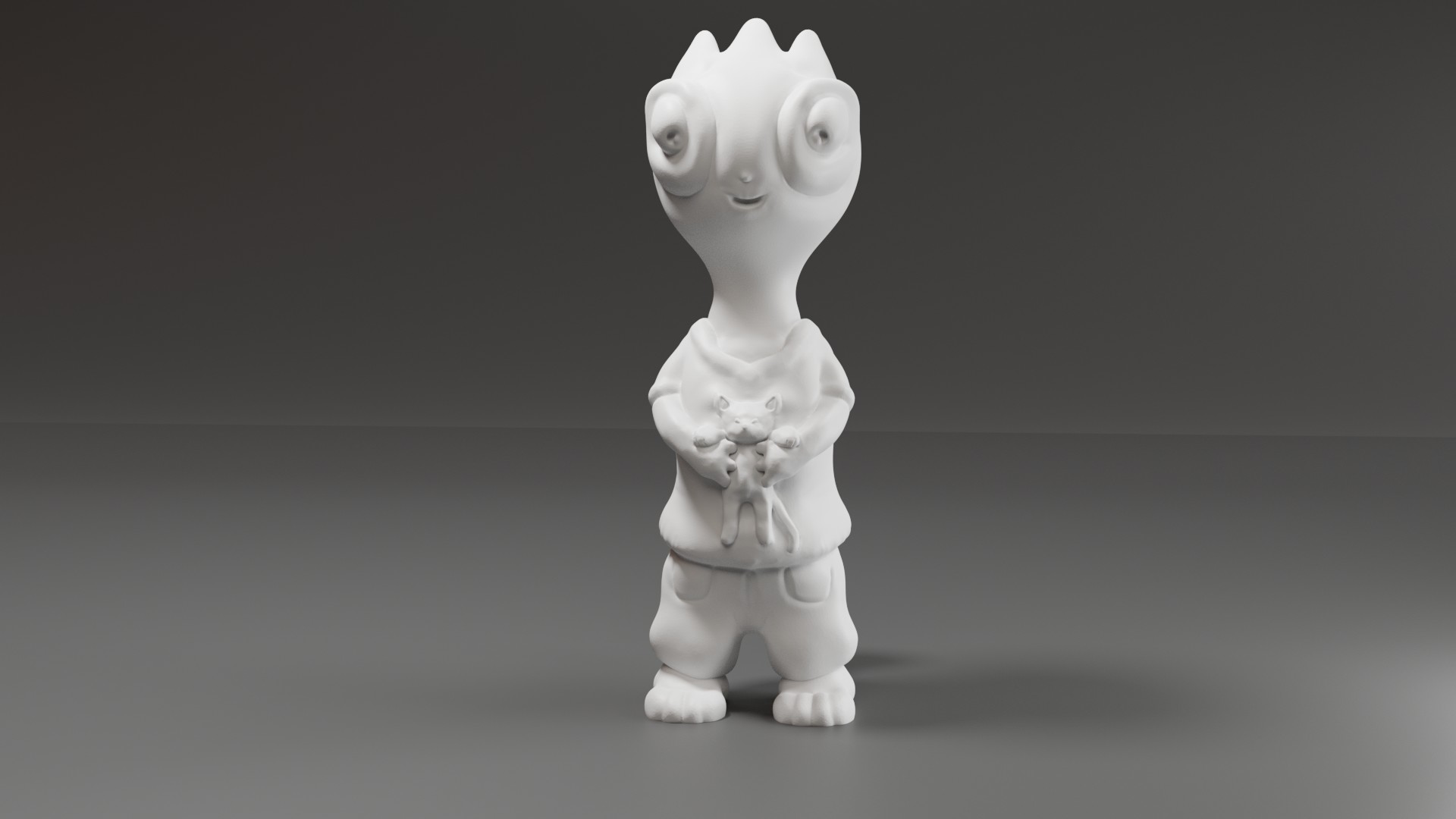 Free STL file Ted the Alien and his cat Slinky(support free)・Object to ...