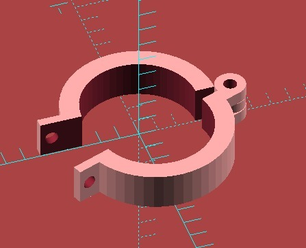 Free SCAD file Customizable Pipe Clamp・Design to download and 3D print ...
