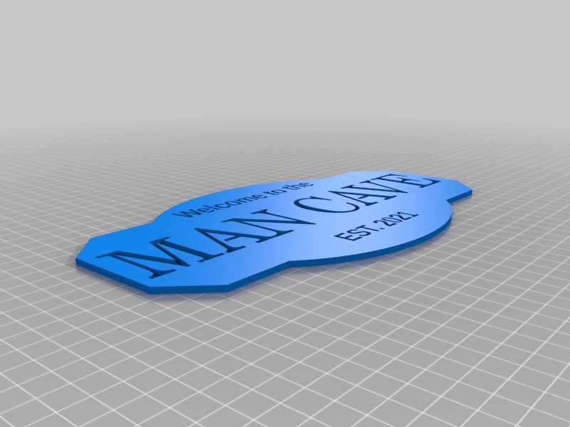 Free STL file Man Cave Sign・Object to download and to 3D print・Cults