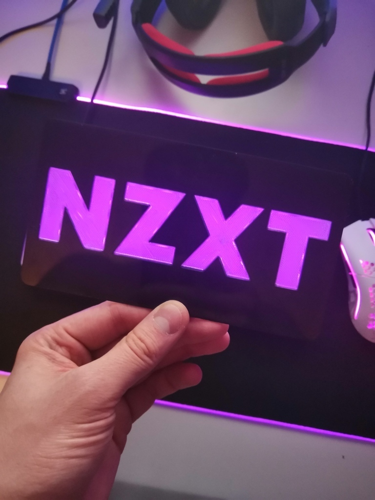 Бесплатный STL файл NZXT Logo Plate・3D-печать объекта для загрузки・Cults