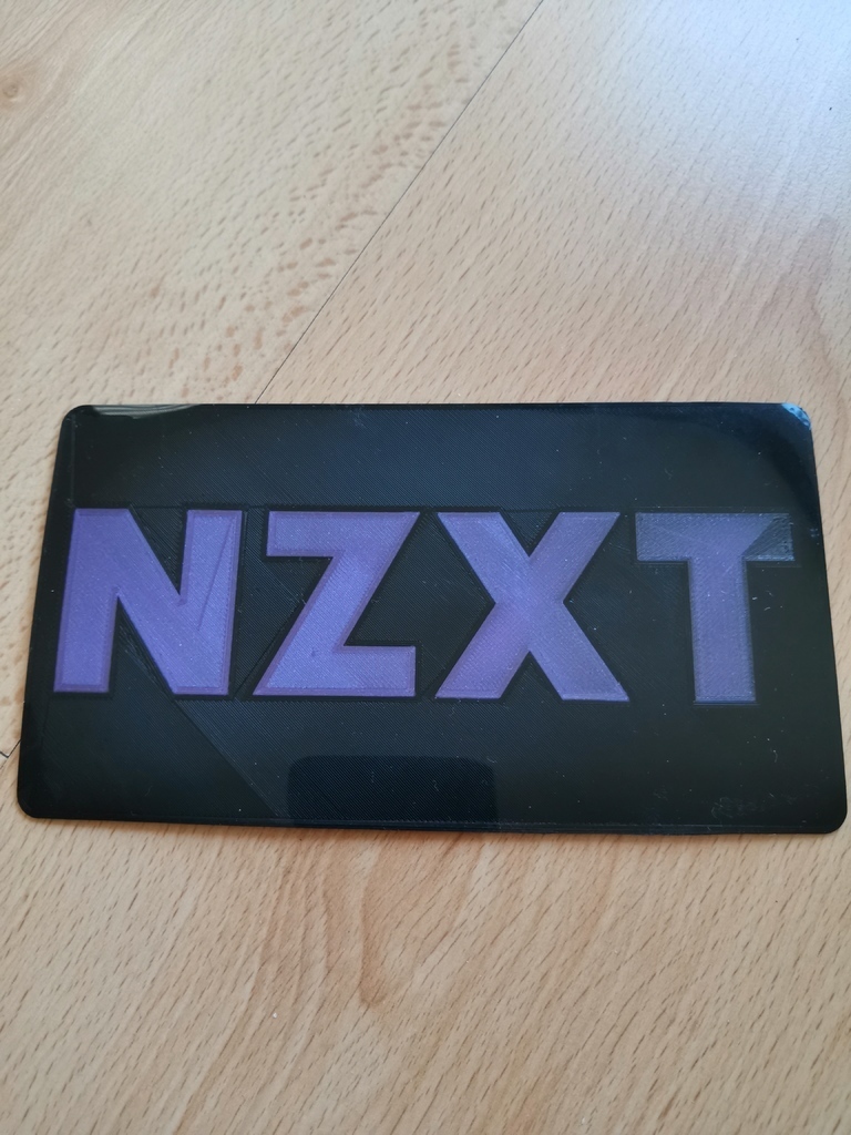 Бесплатный STL файл NZXT Logo Plate・3D-печать объекта для загрузки・Cults
