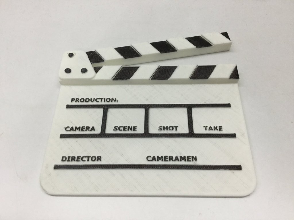 Free STL file Clapper Slate・3D printer design to download・Cults