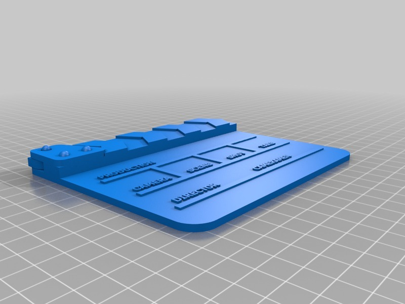 Free STL file Clapper Slate・3D printer design to download・Cults