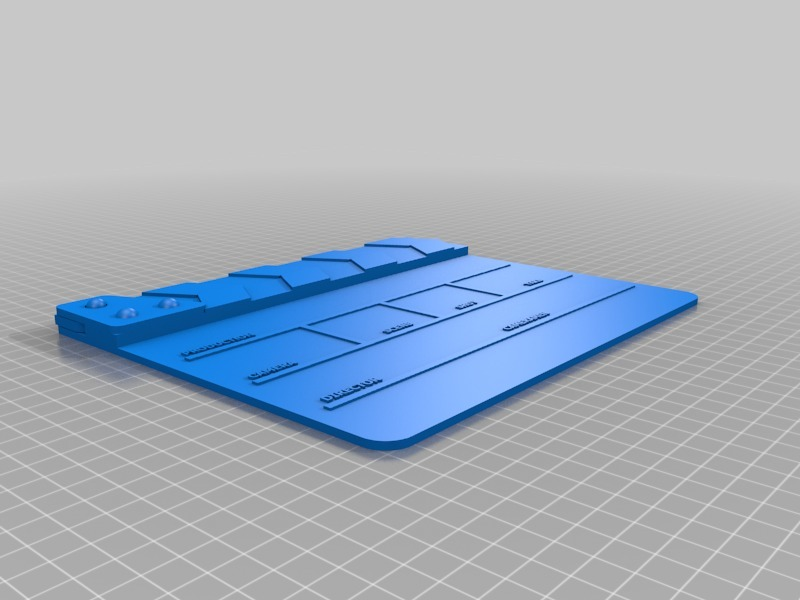Free STL file Clapper Slate・3D printer design to download・Cults
